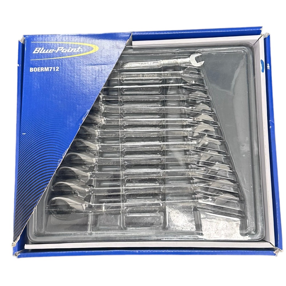 Used Blue-Point 12-pc Metric Ratcheting Combination Wrench Set - Own4Less